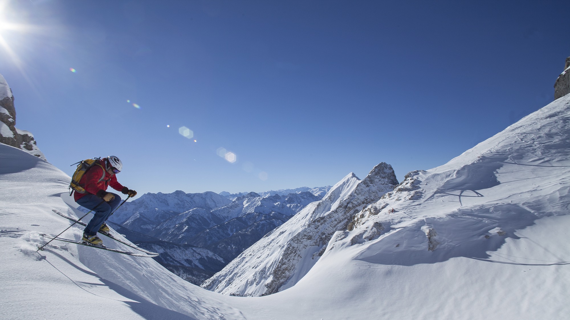 Dammkar" ski route in Mittenwald