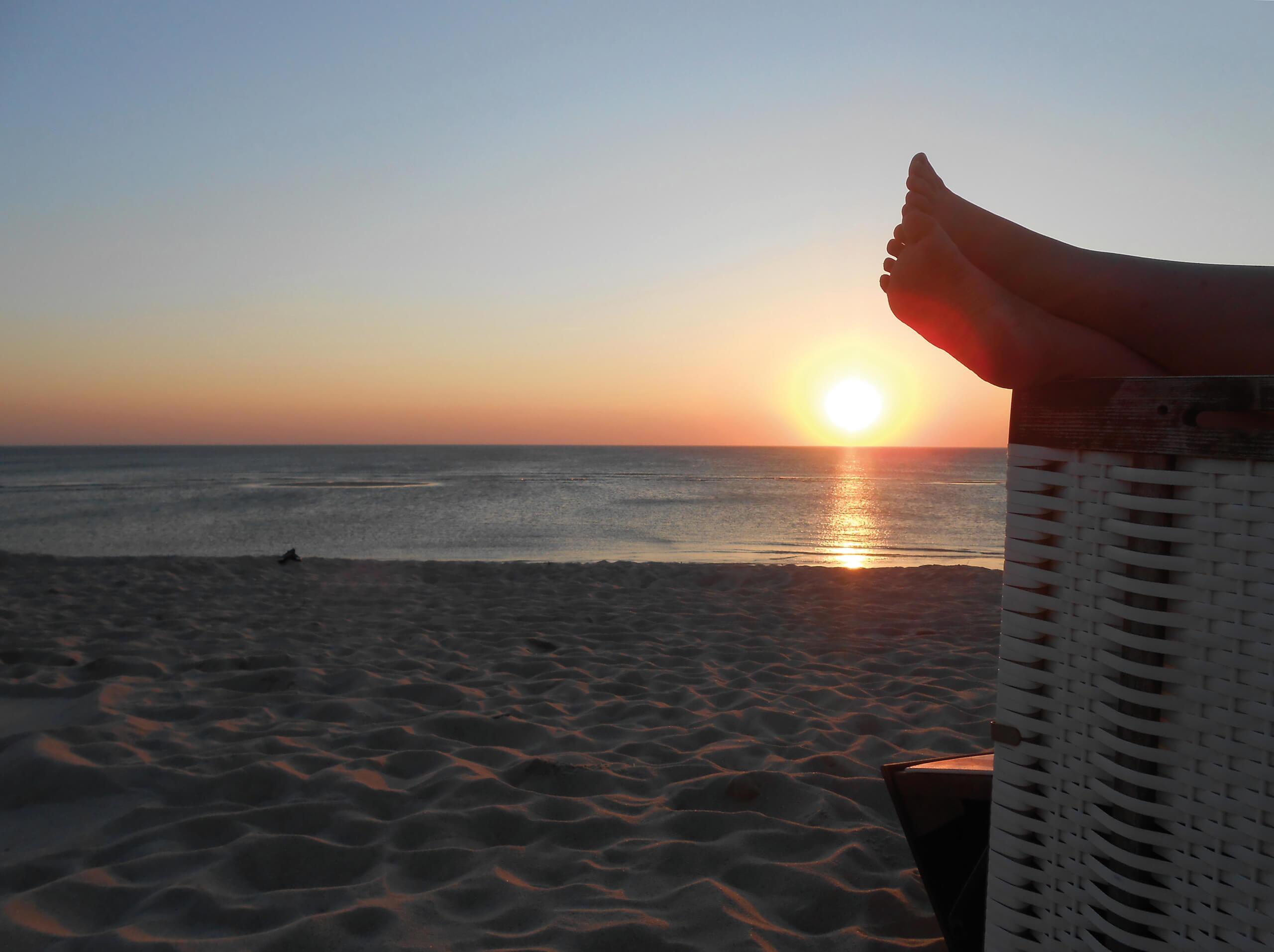 Strandkorbvermietung am Textil- und FKK-Strand
