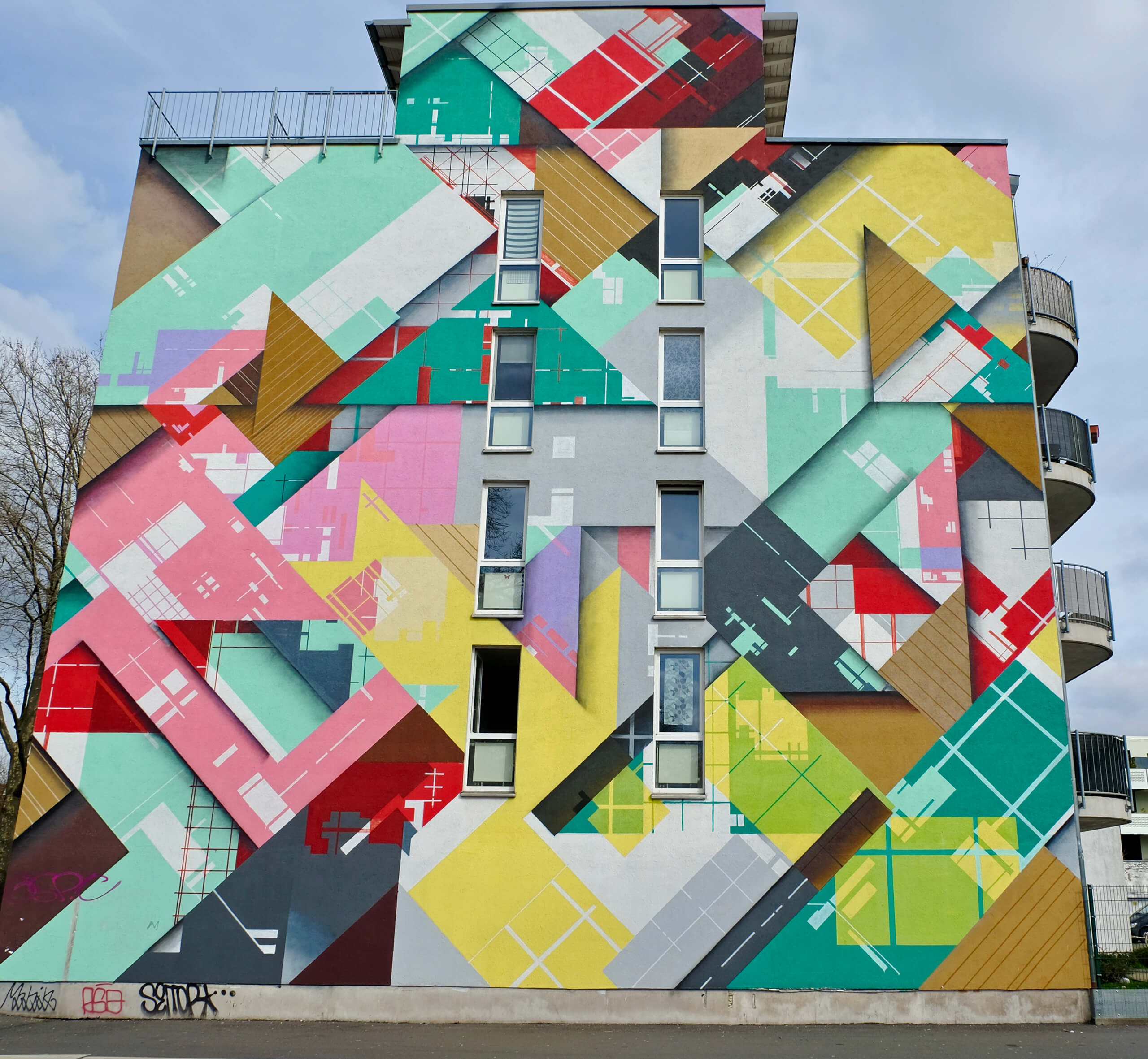 Zedz' urbane Kunst an der Leyendeckerstraße in Köln